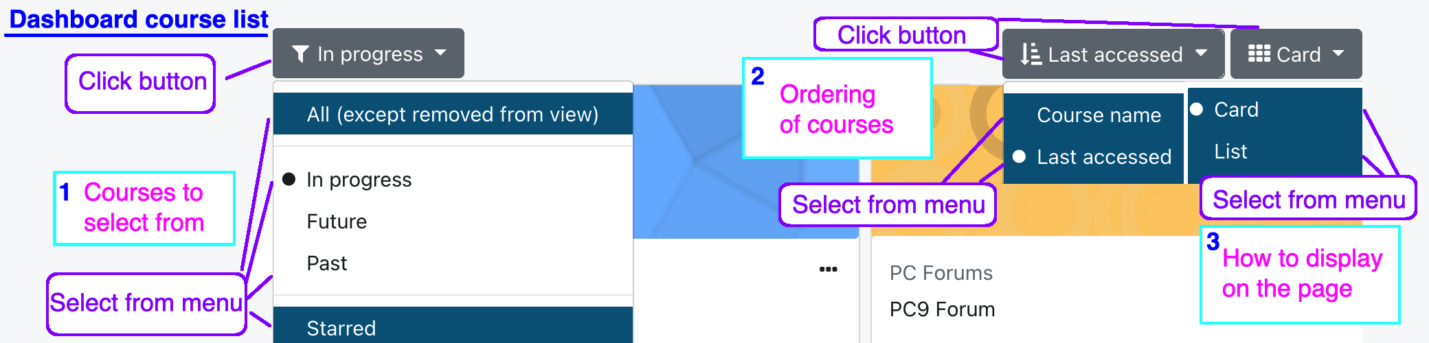 Heartwood How To Arrange Courses On Your Dashboard Heartwood